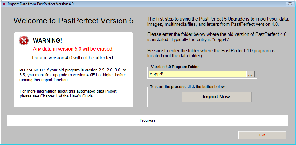 Ugrading From PastPerfect 4.0