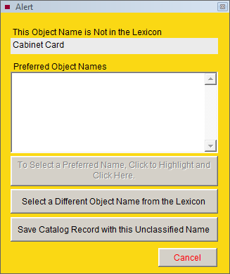 Lexicon Setup Screen