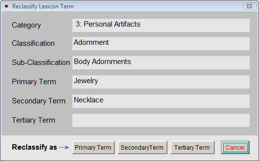 Lexicon Setup Screen